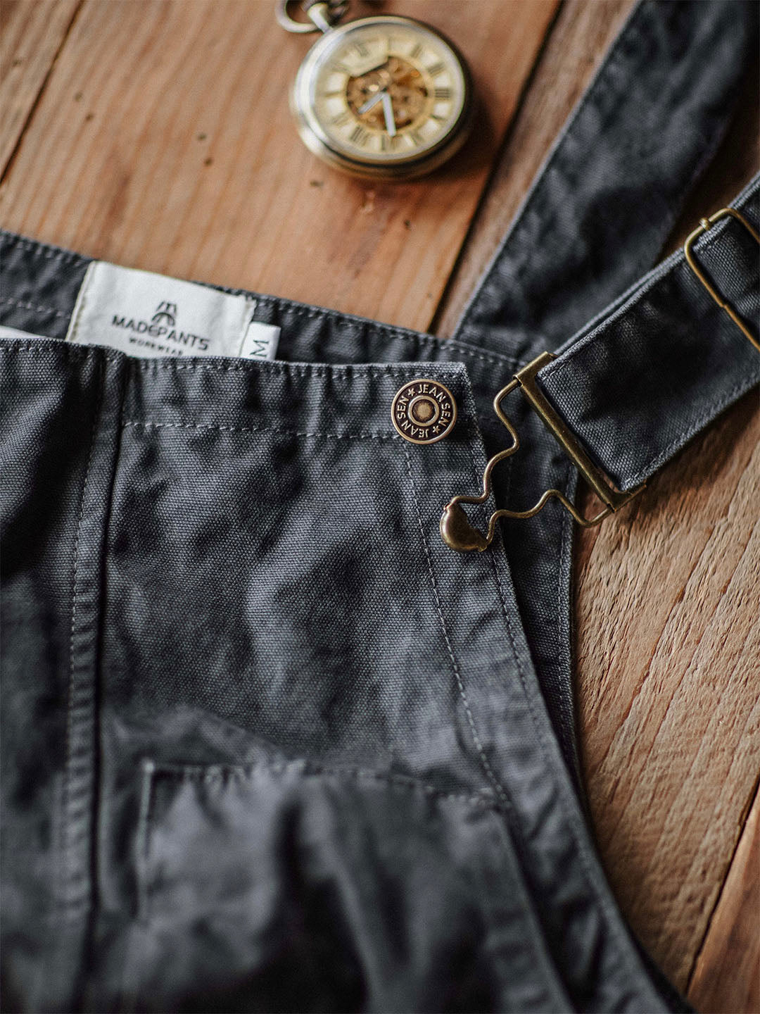 Madepants Sloppy Overalls Men's Big Pockets Dungarees with Zipper Fly